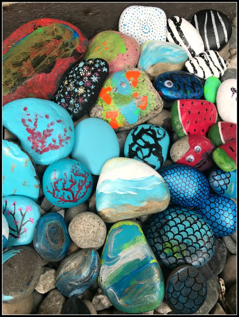 West Coast Rock Painting - Pretty Petunias